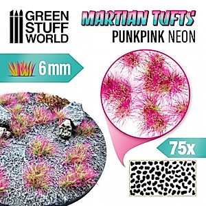 Green Stuff World Martian Tufts for Models and Miniatures – Punkpink Neon 6mm 10681