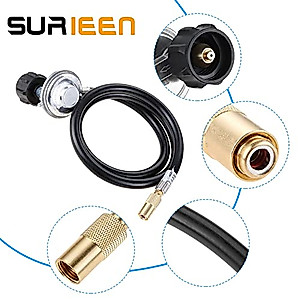 SURIEEN 4FT Propane Regulator with Hose, Replacement for Blackstone 17" and 22" Table Grilldle Adventure Ready Gril
