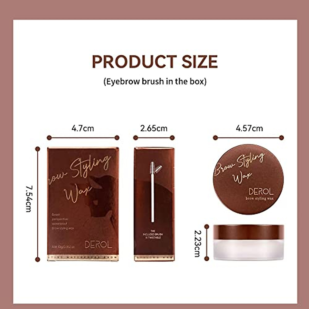 Carlos-CCC Natural 4D Eyebrow Soap, Brows Makeup Balm Cosmetics, Long Lasting Waterproof Brows Styling Soap for Women, 1 Count (Pack of 1)