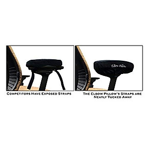 Elbow Pillow --- Jumbo Memory Foam Arm Rest Office Chair Arm Computer Pads - Universal Cushion Covers for Armrest and Elbow Relief (2 Pad Set)