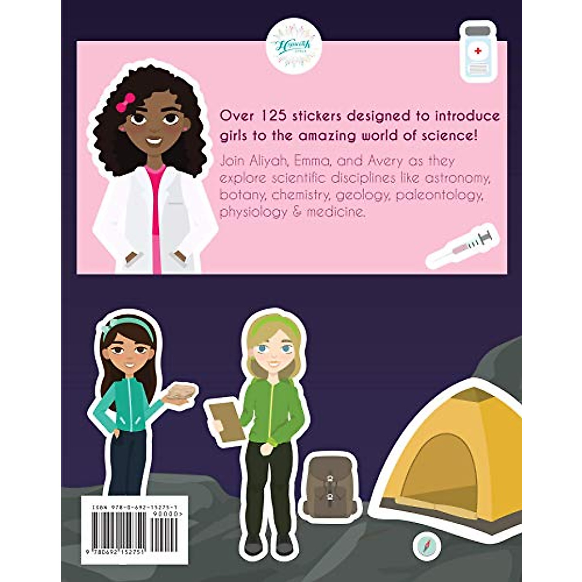 Hopscotch Girls Science! STEM Sticker Activity Book - Fun & Educational for Kids Ages 4-8 - Creative Play - Toddler - 24 Pages