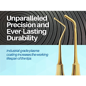 Dental Composite Glass Ionomer Amalgam Filling Instruments Kit (7 Golden Plasma Coated pcs) by Artman instruments