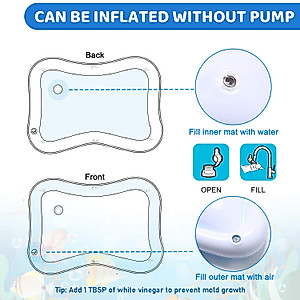 Airlab Tummy Time Baby Water Play Mat Inflatable Toy Mat for Infant & Toddlers Activity Center for 3 6 9 Months Newborn Boy Girl BPA Free