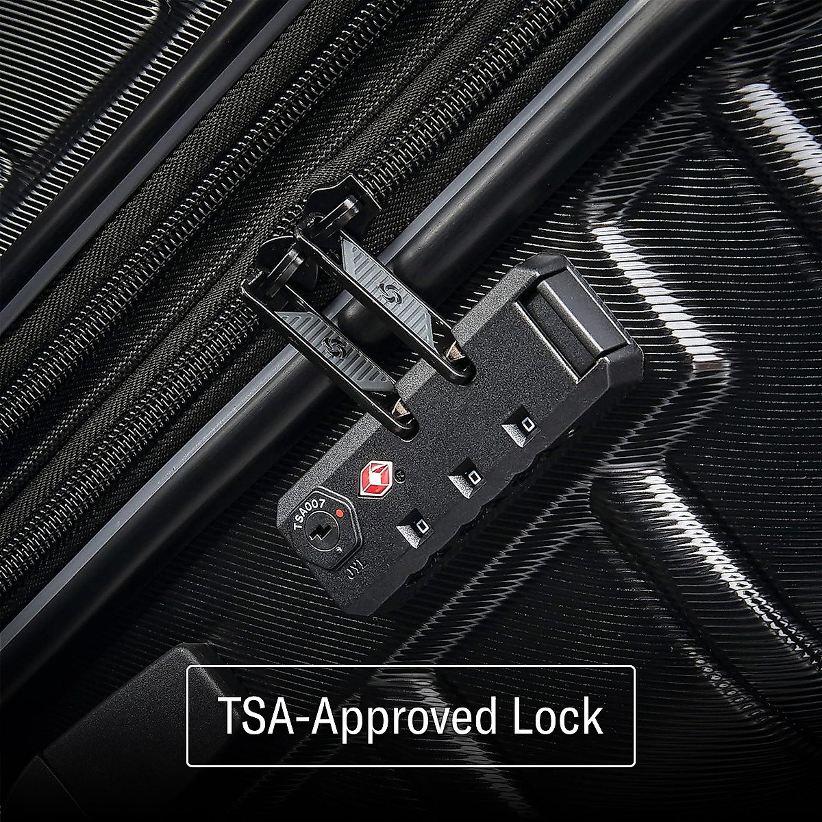 Samsonite Omni 2 Hardside Expandable Luggage with Spinner Wheels, 2-Piece Set (19/24), Midnight Black