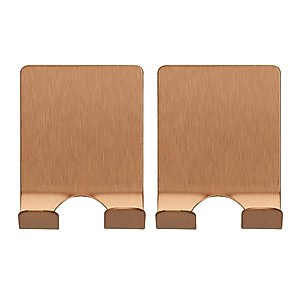kwmobile 2x Razor Holder- Self-Adhesive Stainless Steel Shaver Wall Mount - Bathroom Organizer for Showers - Rose Gold