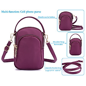 Collsants Nylon Small Crossbody Purse Smartphone Wallet Cell Phone Pouch For Women Girl (Black)