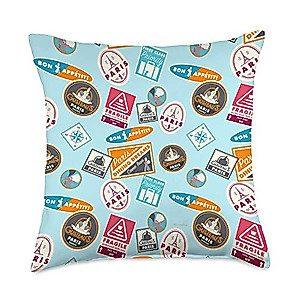PIXAR Disney Ratatouille Chef Remy Paris Travel Throw Pillow, 18x18, Multicolor