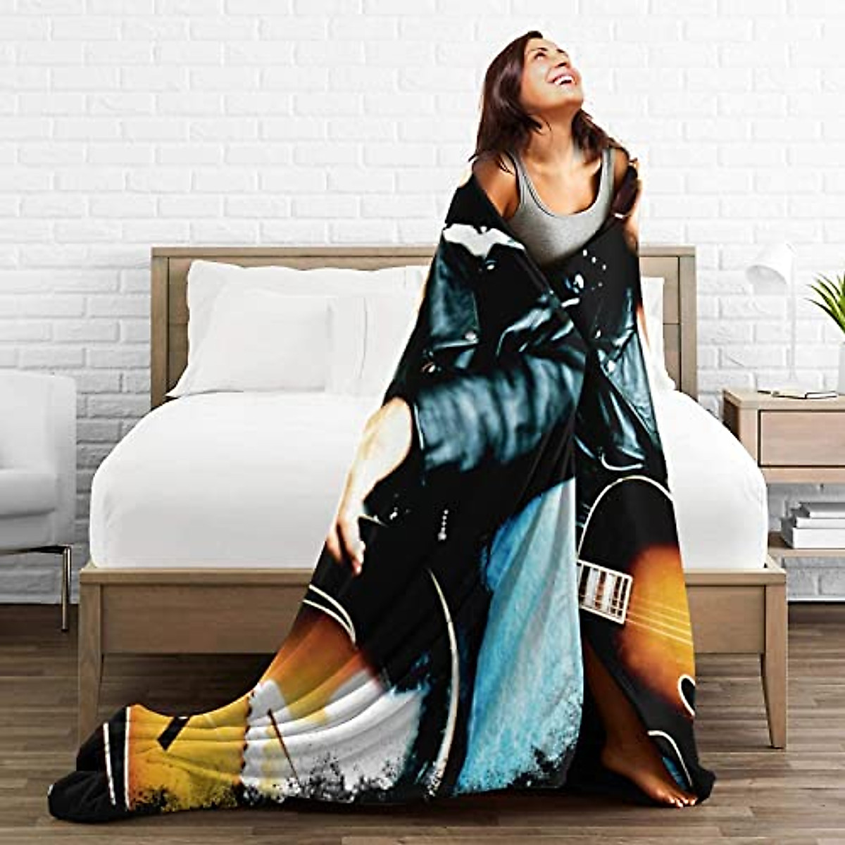George Music Michael Blanket Soft and Warm Throw Blanket Lightweight Flannel Fleece Blankets for Home Bed Sofa 80"x60"