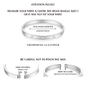 CONRAN KREMIX Gifts For Her Bangle Gifts For Teacher Engraved Inspirational Silver Cuff Bangle Bracelet For Women Jewelry