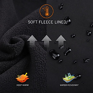 BALEAF Women's Cycling Jacket Windproof Thermal Winter Running Cold Weather Gear Waterproof Softshell Warm Black Size L