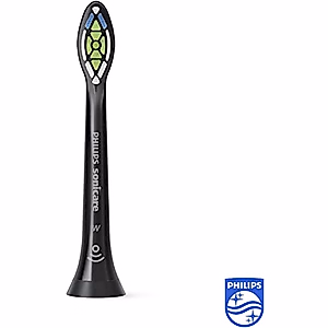 Philips Sonicare HX6064/33 DiamondClean Standard Size Black Toothbrush Heads (4 Pack)