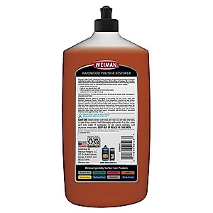 Weiman Wood Floor Polish and Restorer 32 Oz 3PC Bundle - High-Traffic Hardwood Floor, Natural Shine, Removes Scratches, Leaves Protective Layer