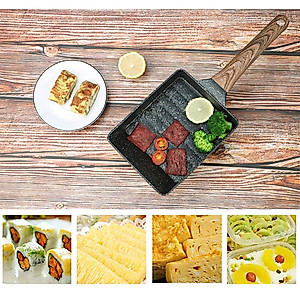 Japanese Omelette Pan - Nonstick Tamagoyaki Pan Square Japanese Egg Pan,Flat-Bottomed Household Breakfast Pot