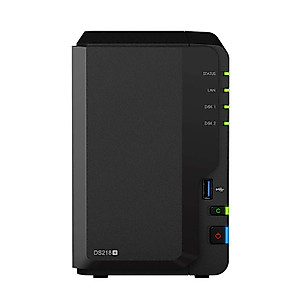 Synology DiskStation DS218+ 2-Bay NAS Enclosure, Dual-Core 2.0GHz, No HDD