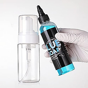 STIGMA Tattoo Blue Soap 4OZ with Foaming Bottle 100ml Cleaning Soothing Healing Solution Highly Concentrated Tattoo Soap TS301-4OZ-3A