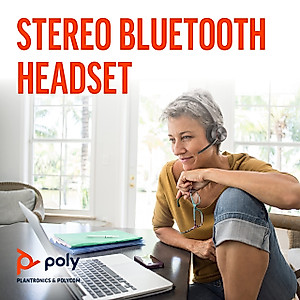 Poly - Voyager Focus 2 UC USB-A Headset (Plantronics) - Bluetooth Dual-Ear (Stereo) Headset with Boom Mic - USB-A PC/Mac Compatible - Active Noise Canceling - Works with Teams, Zoom (Certified) & More