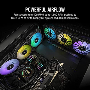 CORSAIR ML140 RGB Elite, 140mm Magnetic Levitation RGB Fan with AirGuide, Single Pack