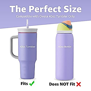 Jmoe USA Silicone Sleeve for Owala 40oz Tumbler | Fits Handle Tumbler Only | Anti-Slip Boot | Protects Against Dents & Scratches | Protector for Bottom of Cup | Made of Durable BPA Free Silicone