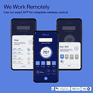 DELLA Motto Series 18000 BTU Wifi Enabled Mini Split 19 SEER2 Cools Up to 1000 Sq.Ft, 208-230V, Works with Alexa, Air Conditioner & Heater with Pre-Charged Heat Pump (R32 Refrigerant)