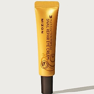 MIZON Snail Repair Eye Cream Snail Mucin with Niacinamide Adenosine Under Eye Care for Fine Lines Hydrating Firming Korean skincare Travel Size (Tube, 0.50 fl.oz.)