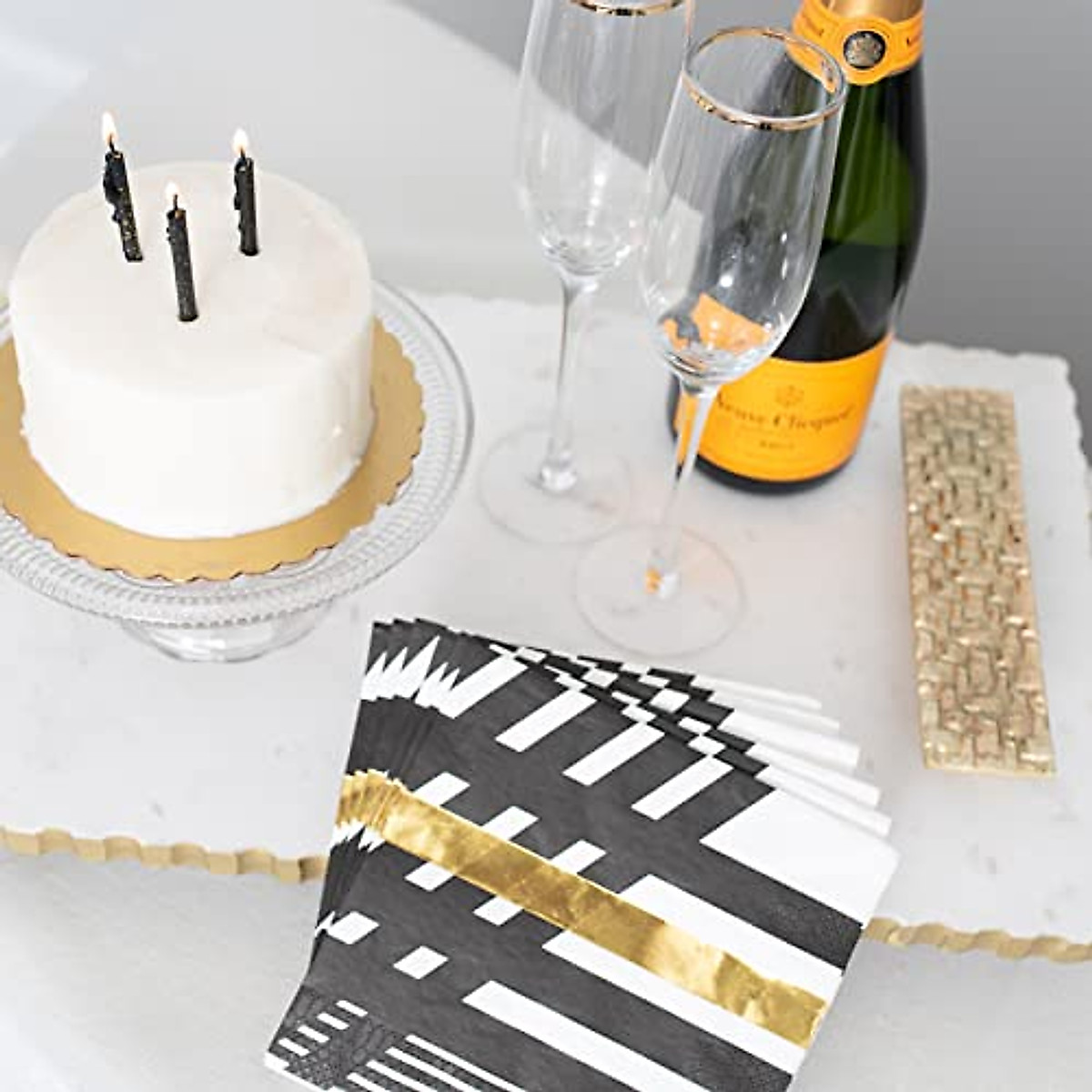 Papyrus Birthday Candles, Black & White (12-Count)