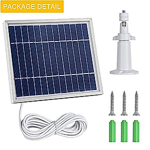 iTODOS Solar Panel Works for Arlo Pro and Arlo Pro 2, 11.8Ft Outdoor Power Charging Cable and Adjustable Mount ,Not for Arlo HD ,Arlo Ultra and Arlo Pro3(Silver)