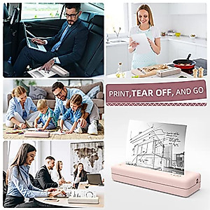 HPRT Portable Printers Wireless for Travel - MT810 Bluetooth Thermal Inkless Compact Printer, Paper Rolls Mobile Printing for Vehicles Office, Compatible with iPhone Android & Laptop