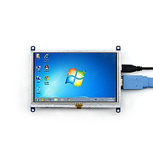 Waveshare 5inch TFT Resistive Touch Screen Display Module HDMI Interface for Rapsberry Pi 5/4/ A/A+/B/B+/2 B/3 B & Banana pi & Beaglebone Black Provide Images Supports Various System