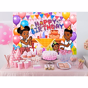 Gracies Corner Decorations Backdrop, 5x3 Ft Cartoon Gracies Happy Birthday Party Banner for 1st 2nd Birthday Music Gracies Theme Photography Background for Kids Adult Birthday Party Supplies