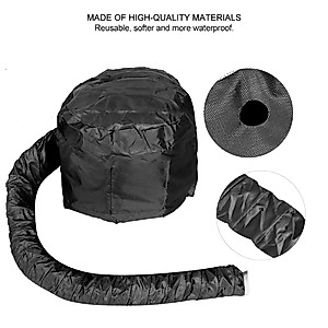 Hair Drying Cap, Portable Hair Drying Cap Hat Hair Blow Dryer Bonnet Attachment Black