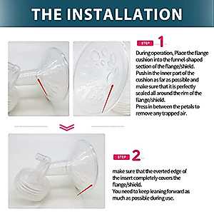 Begical Silicone Flange Cushions Insert 21mm Compatible with Spectra/Medela/BabyBuddha 24mm and Ameda 25mm Shields/Flanges Replace Flange Inserts Spectra Breastpump Parts Reduce 24mm to 21mm 2pc