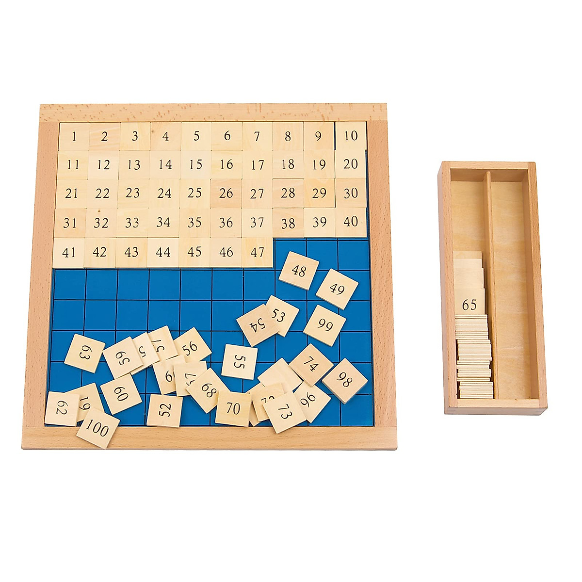 Montessori Toys for 3+ Year Old Hundred Board, Consecutive Counting Numbers 1-100 for Learning & Educational Toy- Math Games Board,Montessori Math Materials for Large Size 13.7" X 13.7 "X 0.4"