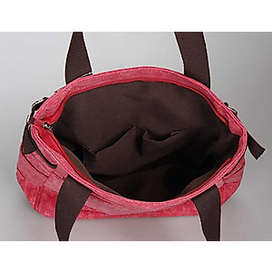 Canvas Tote Handbag for Women Cute Cat Embroidery Shoulder Purse Large Zipper Travel Work Shopping Grocery Bags