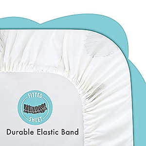 Papablic Waterproof Bassinet Fitted Sheet, 100% Jersey Knit Cotton, Compatible with Papablic & Mika Micky Bedside Sleeper