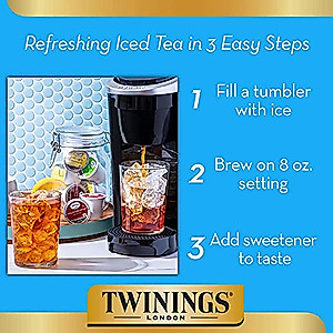 Twinings Iced Tea Unsweetened Black Tea K-Cup Pods for Keurig, Caffeinated, Refreshing, Smooth, Black Tea, 24 Count (Pack of 2)