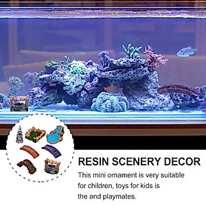 Cabilock 8pcs Micro Landscape Bridge Pond Fairy Garden Decor Scenery Adornment Resin Art Crafts Fairy Garden Accessories Fairy Garden Crafts Resin Ornaments Miniature Landscape Ornament