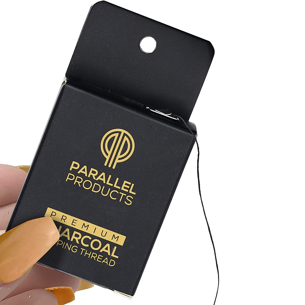 Parallel Products - Premium Eyebrow Mapping String for Microblading - Pre-Inked - 1 mm Charcoal Thread - Essential Brow Microblading Supplies - 15 Meters per Box