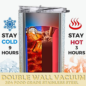 Onebttl Cheerleader Glitter Tumbler Gifts For Girls - Cheer - 20oz/590ml Stainless Steel Insulated Tumbler with Straw, Lid - Gift for Cheerleading, Coach or Cheer Squad - (Gold-Silver Gradient)