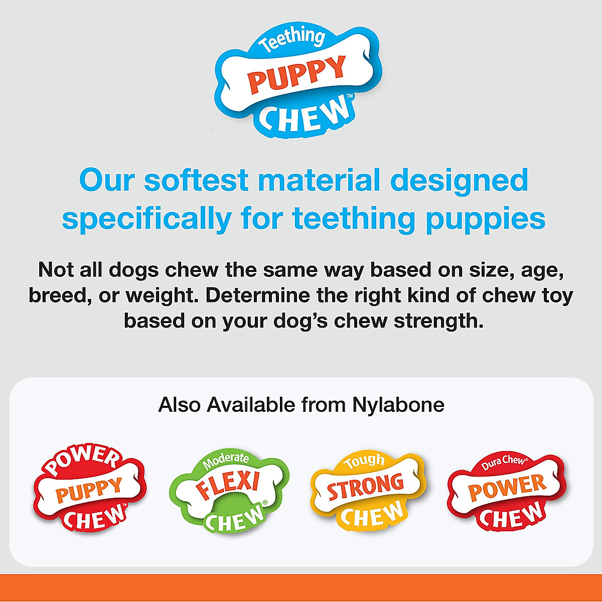 Nylabone Puppy Ring Bone Chew Toy - Puppy Chew Toys for Teething - Puppy Supplies - Chicken Flavor, Small/Petite (1 Count)