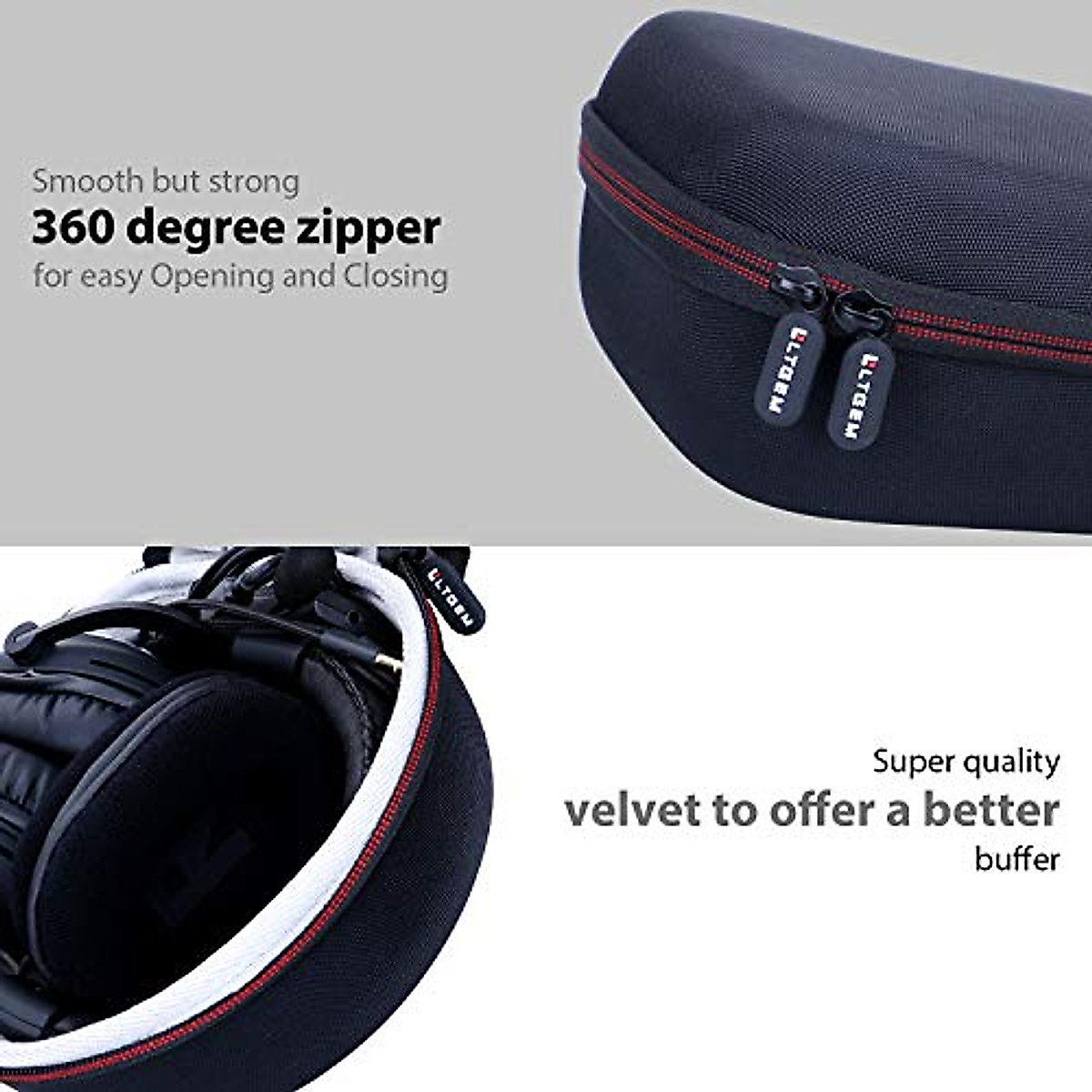 LTGEM EVA Hard Case for Logitech G Pro & G Pro X Gaming Headset - Travel Carrying Protective Storage Bag