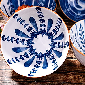 BOSILI Japanese Rice Bowls set of 4,Ceramic Rice Bowls with Gift Box (4 set)