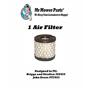 Mr Mower Parts Air Filter 396424S, 396424, 271466, 270979, 100214, LG396424, LG396424S, PT7953 for Briggs & Stratton