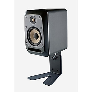 K&M Konig & Meyer 26772.000.56 Table Monitor/Speaker Stand | Solid Stable V Shape Level Base | Height Adjust | Secure Safety Pin | Non-Slip/Vibration Rubber Pads | Steel | German Made | Black