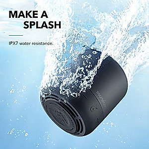 Soundcore Anker Mini 3 Bluetooth Speaker, BassUp and PartyCast Technology, USB-C, Waterproof IPX7, and Customizable EQ