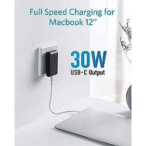 Anker 30W PIQ 3.0 & GaN Wall Charger, PowerPort Atom III Slim USB-C Power Adapter for iPhone 12 / Mini/Pro/Pro Max / 11 / XR/XS/X, Galaxy, Pixel, MacBook, Nintendo Switch