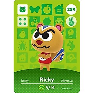 Ricky - Nintendo Animal Crossing Happy Home Designer Amiibo Card - 239