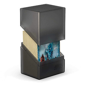 Ultimate Guard Boulder 80+, Deck Case for 80 Double-Sleeved TCG Cards, Onyx, Secure & Durable Storage for Trading Card Games, Soft-Touch Finish