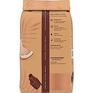 Starbucks Flavored Ground Coffee (Toasted Coconut Mocha, 11 oz (Pack of 2)