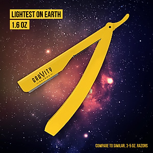 Professional Straight Razor - Ultra Exposed Straight Razor Kit with 10 Gravity Premium Blades, 2mm Exposed ("The OG")