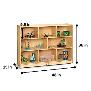 Jonti-Craft 2691JC Super-Sized Single Mobile Storage Unit, 35.5 x 48 x 15 in, Yellow